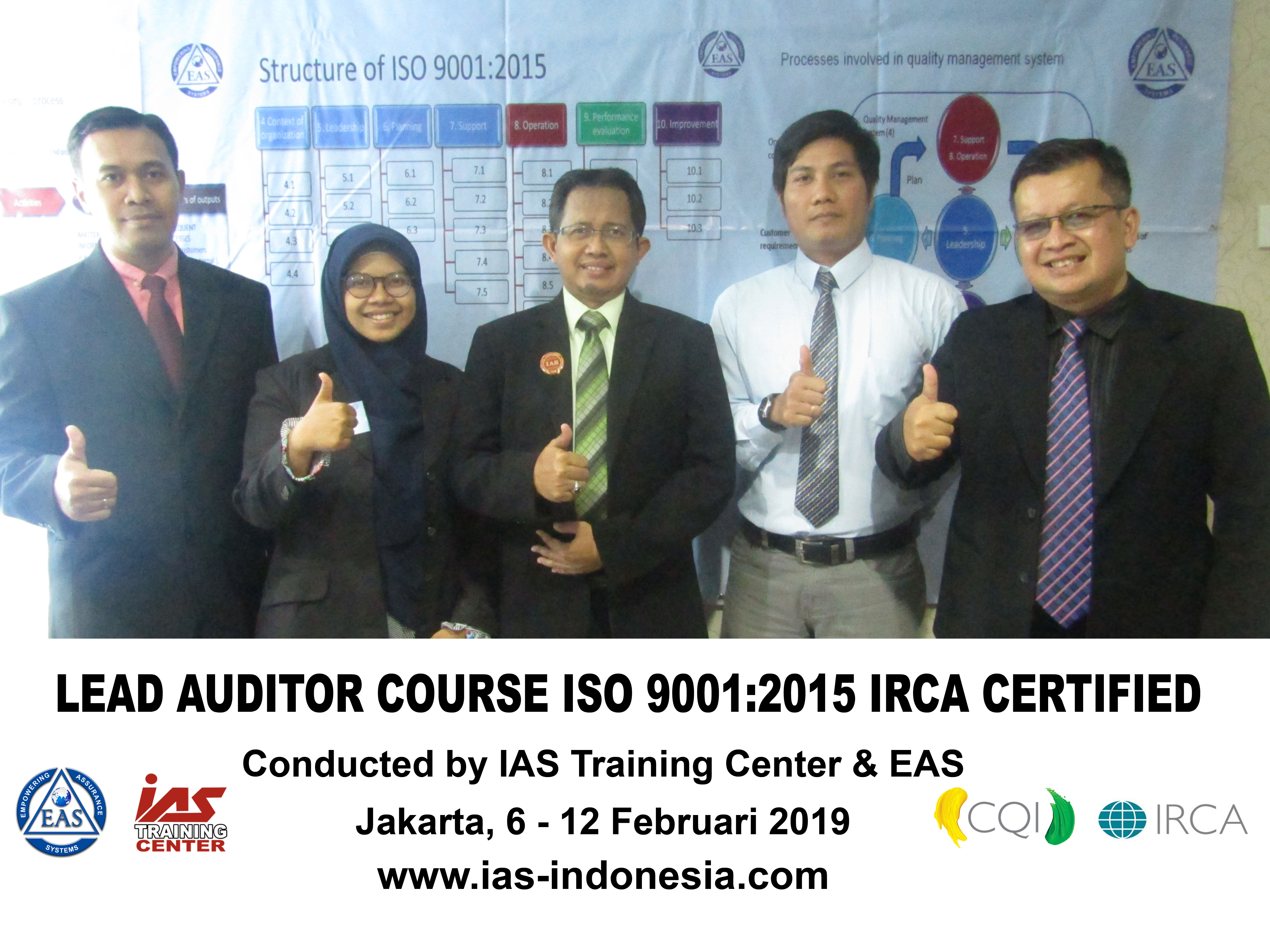 Training Lead Auditor Course ISO 9001:2015 Batch V Sertifikasi IRCA ...
